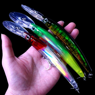 3PCS Big Fishing Lures Minnow 23.5g Crankbait Trolling Artificial ...