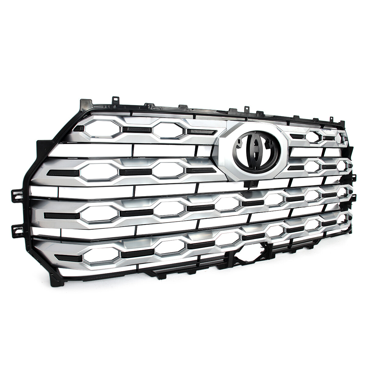 For 2022-2024 Toyota Tundra Platinum Satin Aluminum Chrome Front Bumper ...