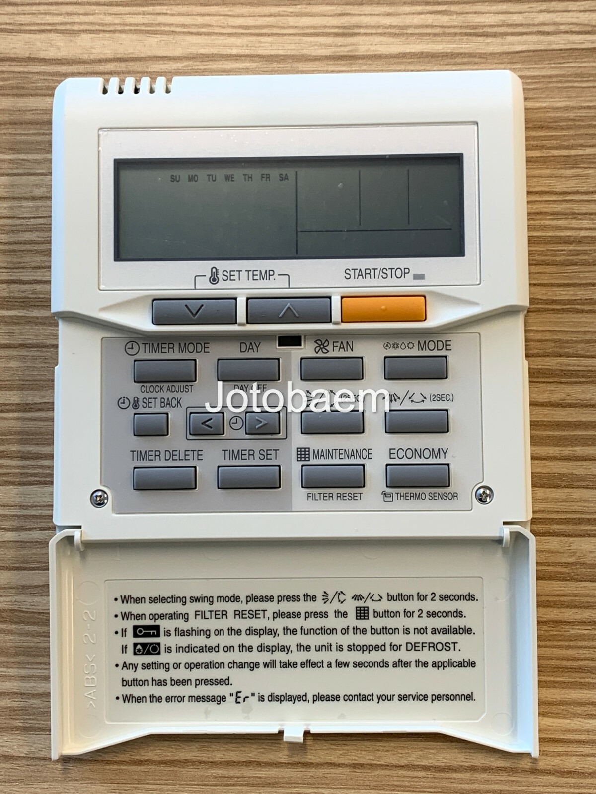 GENUINE Fujitsu AR-WAF1E UTB-TUB Wall-mount Wired Remote Control DC12V ...