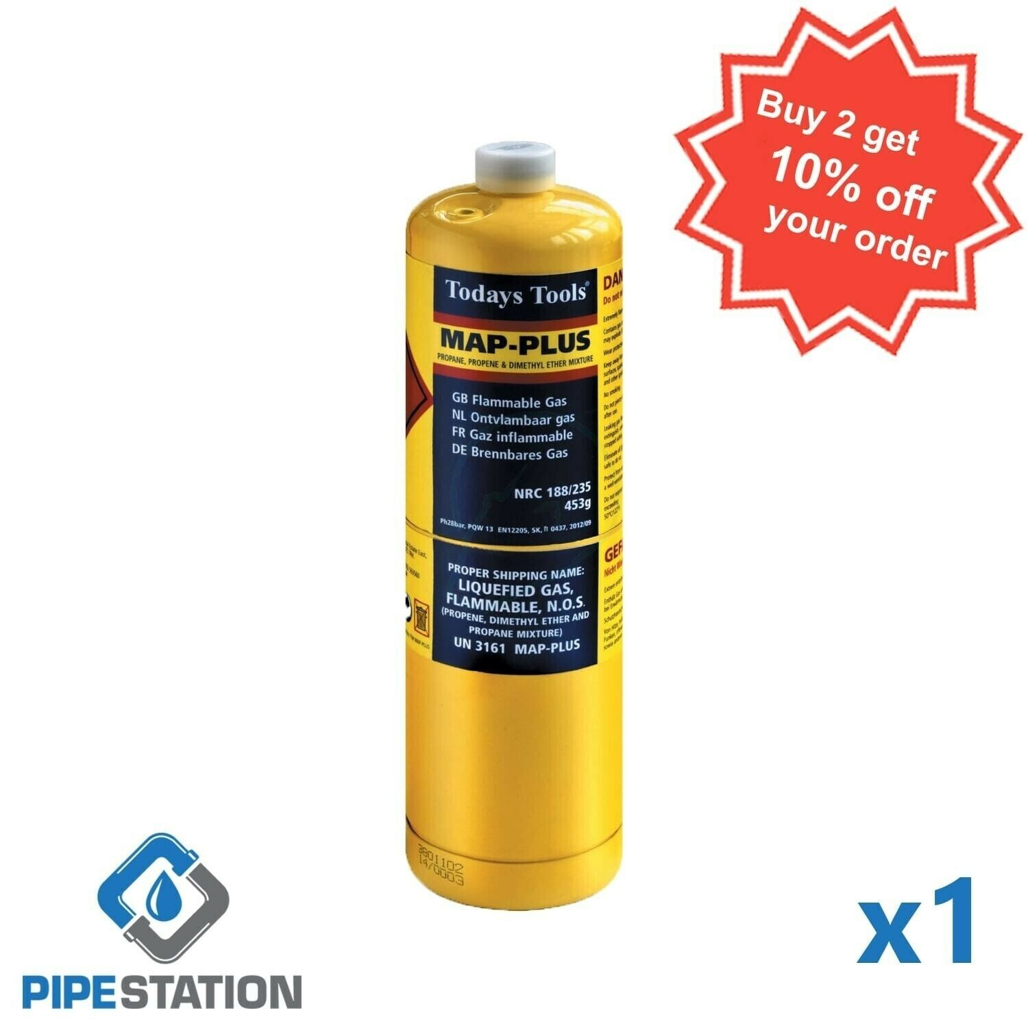 Sale! Yellow MAPP / MAP+ Pro Gas Cylinder Bottle FREE DELIVERY | eBay