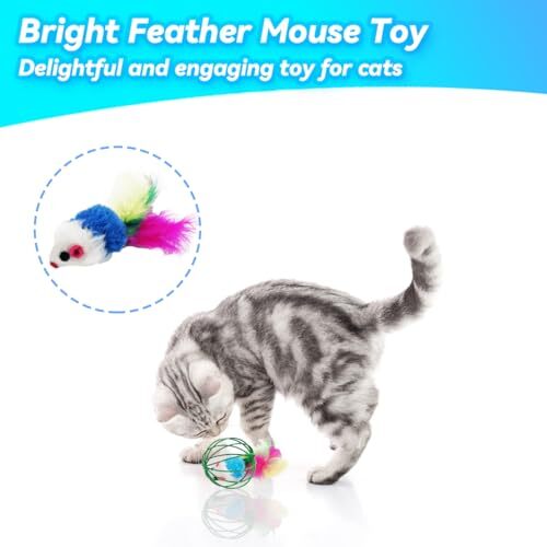 Cat Toys 6 Balls Metal Cage Balls with Mice and Bells Inside Best Cat ...