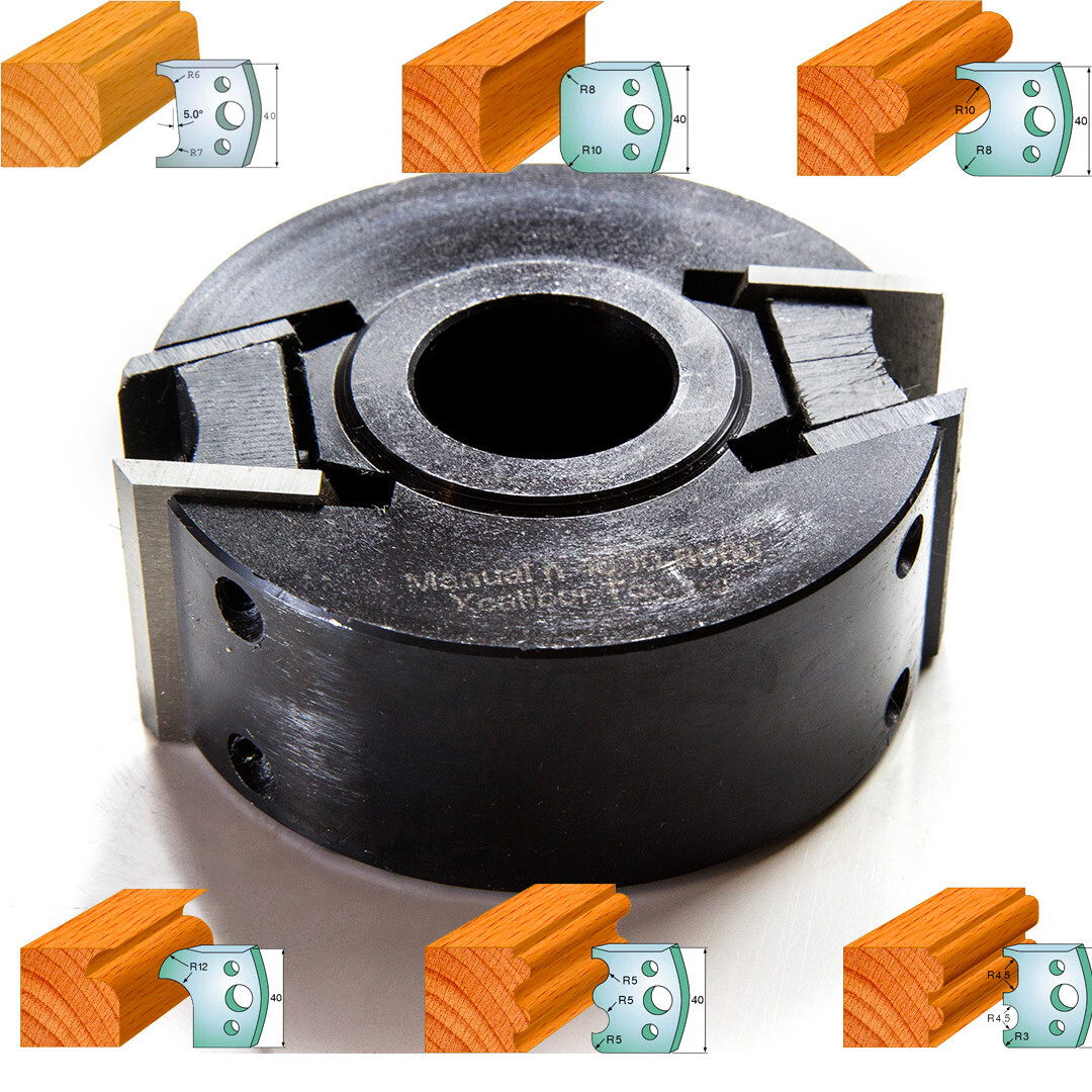 50mm Wide x 120mm Dia x 1 1/4 Inch Euro Spindle Moulder Cutter Block 00 ...