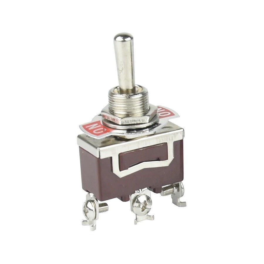 3-Pin ON-OFF-ON Toggle Switch Spring Back Car 12V DC Momentary Metal ...