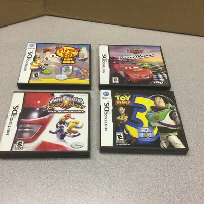 Nintendo DS 4 pack Disney Toy Story ,Power Rangers , Cars,Phineas Ferb ...