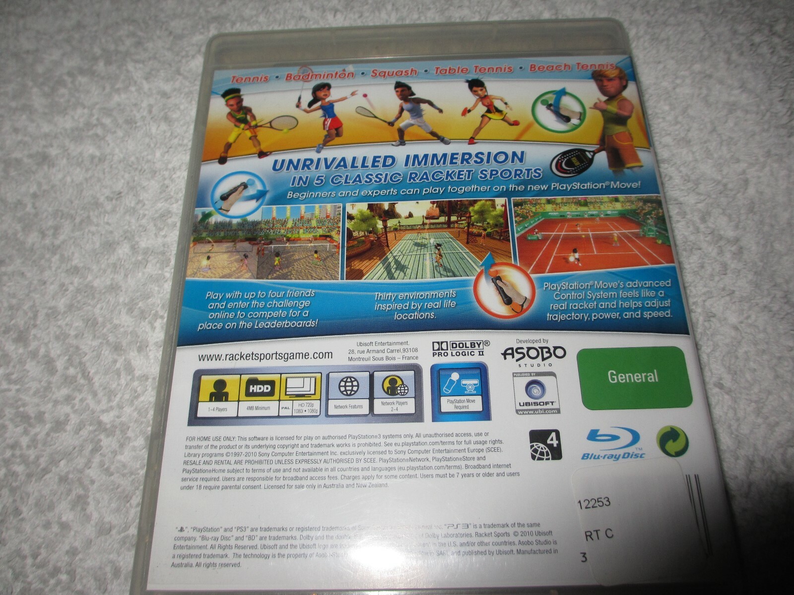 PS3 Playstation 3 Game Racket Sports G49 | eBay