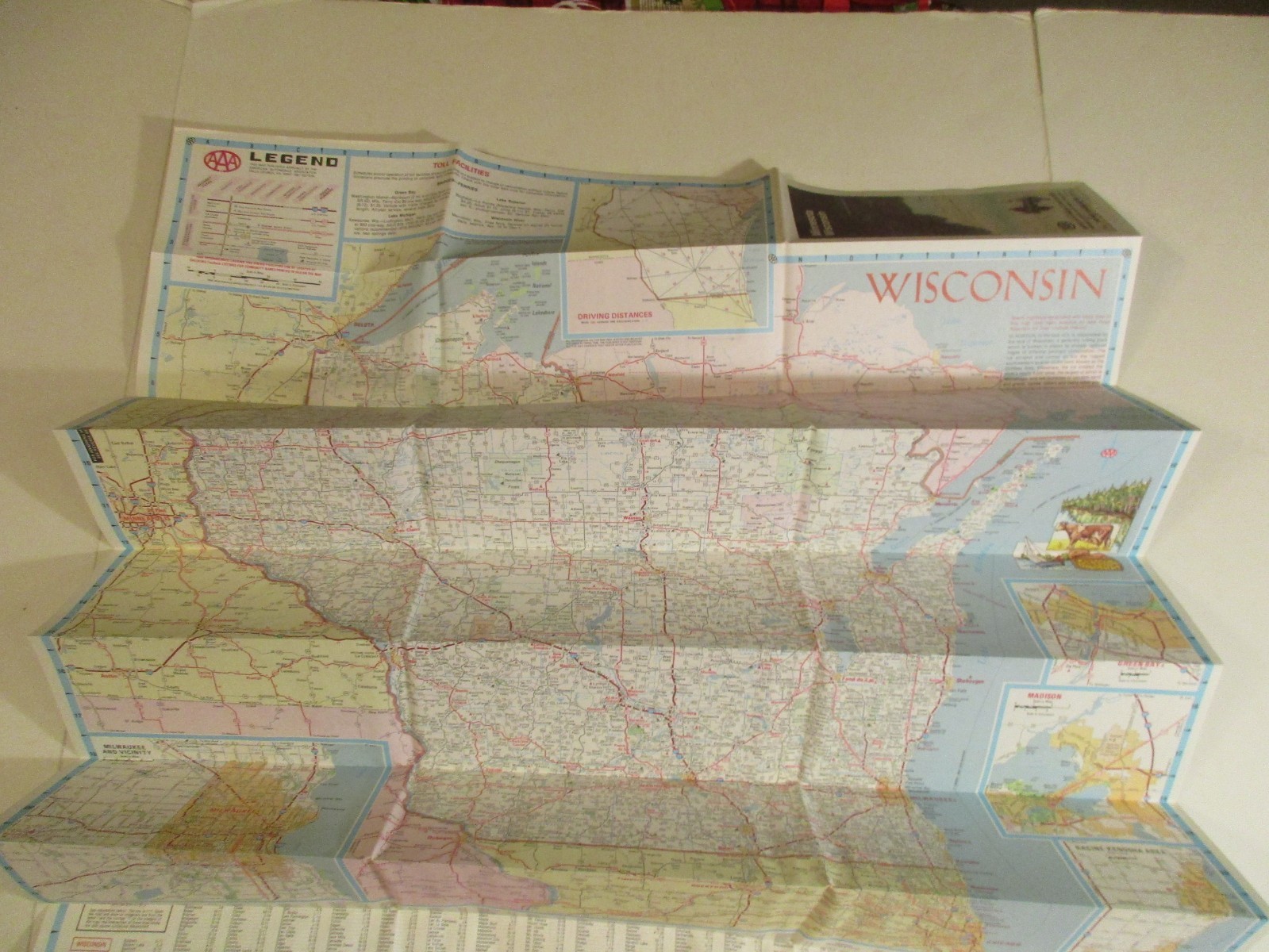 1987 AAA Minnesota Wisconsin Travel Road Map ~ Box A6 | eBay
