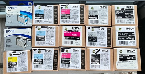 Epson Stylus Pro 3800/3880 Ink Lot of 15 - T5801/T5802/T5803/T5804 ...