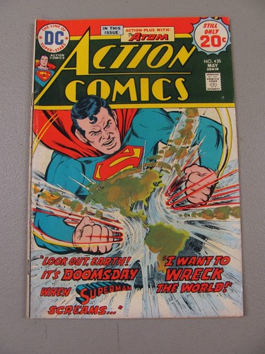 Action Comics #435 (1974) VG/FN DC Comics Superman Wreck the World BIN ...