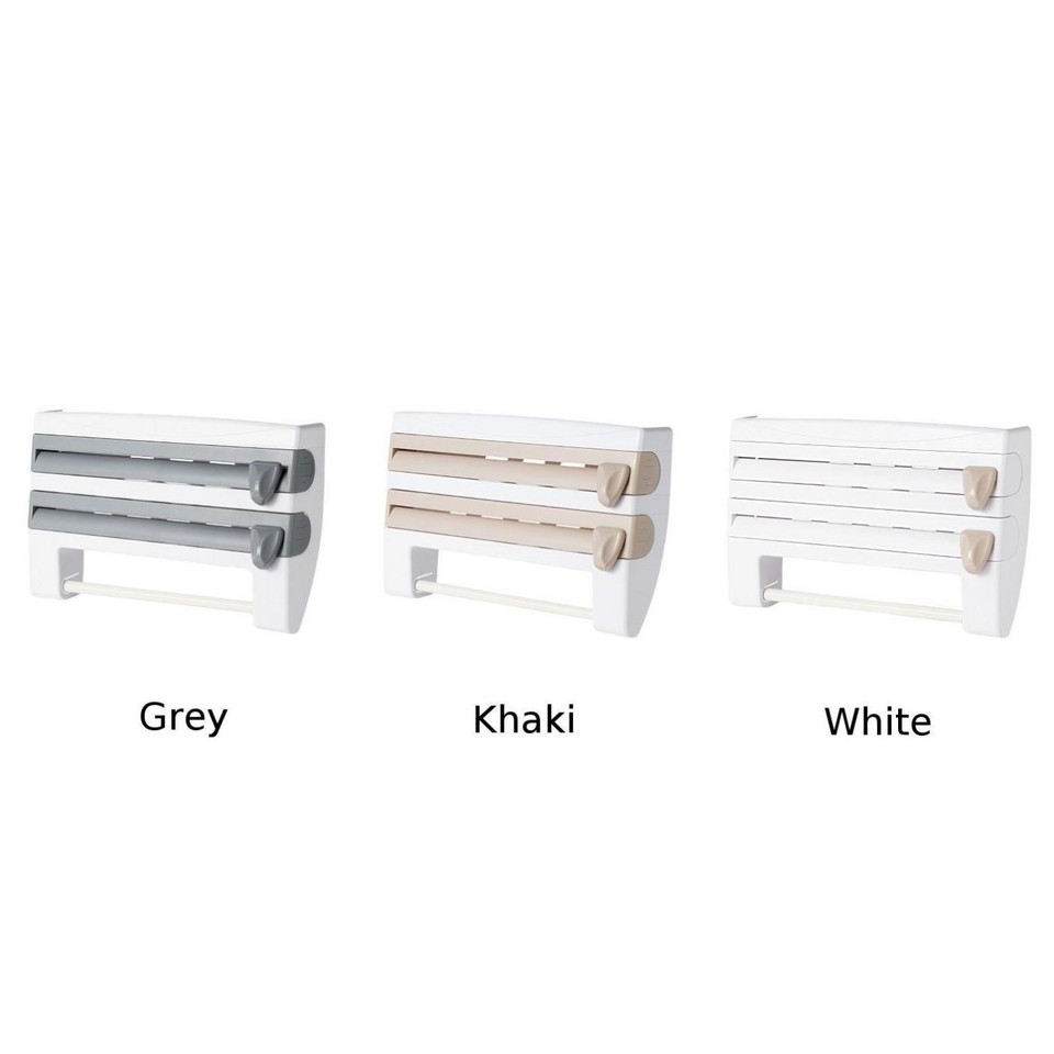 Kitchen Organizer 3 In 1 with Cutter for Aluminum Foil Paper Towel ...