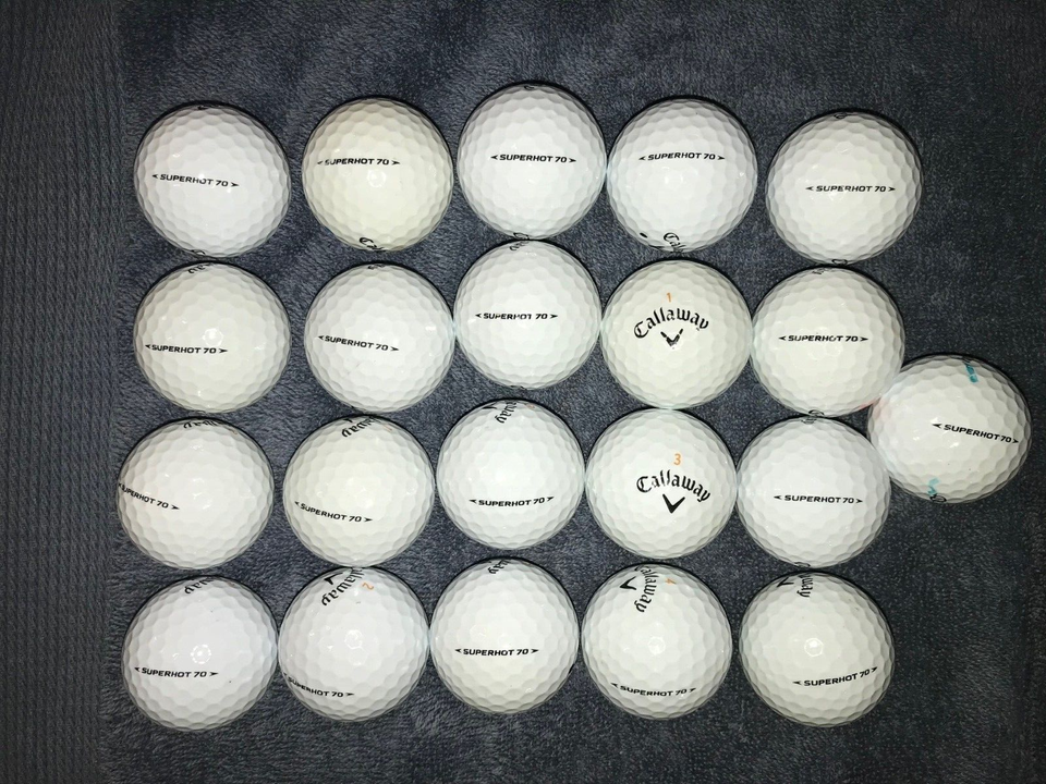Callaway SuperHot 55 and SuperHot 70 golf balls mix. 5A. No scuffs or ...