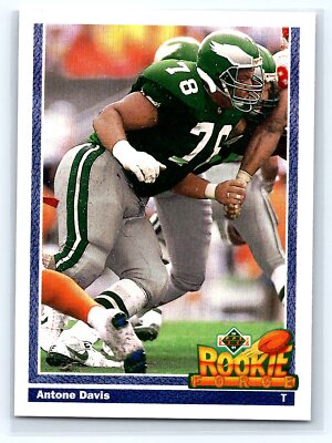 1991 Upper Deck #643 Antone Davis Football Rookie Philadelphia Eagles ...