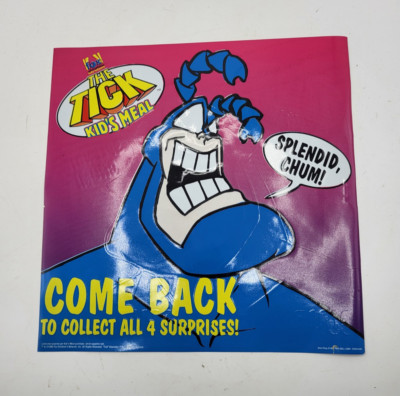 Vintage Taco Bell The Tick Window Display Decal Sticker Cling Promo ...