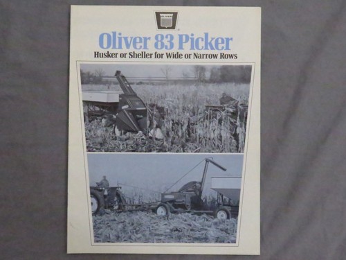original 1970s Oliver Tractor sales Brochure 83 Corn Picker Sheller ...