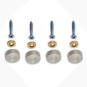 4 Sets 16mm Dia Stainless Steel Decorative Mirror Screws Backing ...