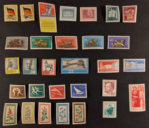 Germany, DDR - 1959-1960 - Nice lot of 30 MH stamps, VF. | eBay