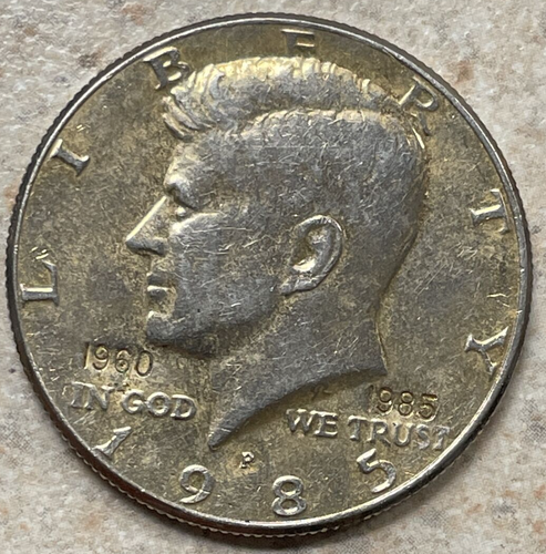 1985 P Colorized Kennedy Half Dollar Gold Plated - Stamped 1960 1985 ...
