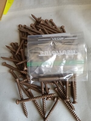 1 Lb Pack Grip Rite H212CSB5 #9 X 2.5" Brown Composite Deck Screws,Tip ...