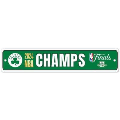 Boston Celtics 2024 NBA Finals Champions Plastic Street Sign 3.75X19 in ...