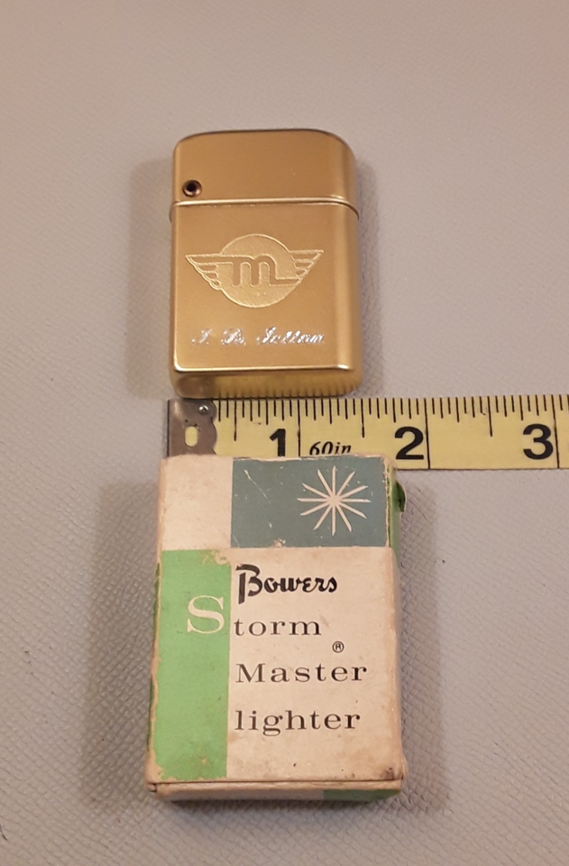 Rare Vintage Bowers Storm Master Lighter w/ Box Collectible Engraved | eBay