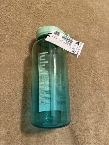 Back to Life Clear Bottle with Straw Lululemon Water Bottle NWT | eBay
