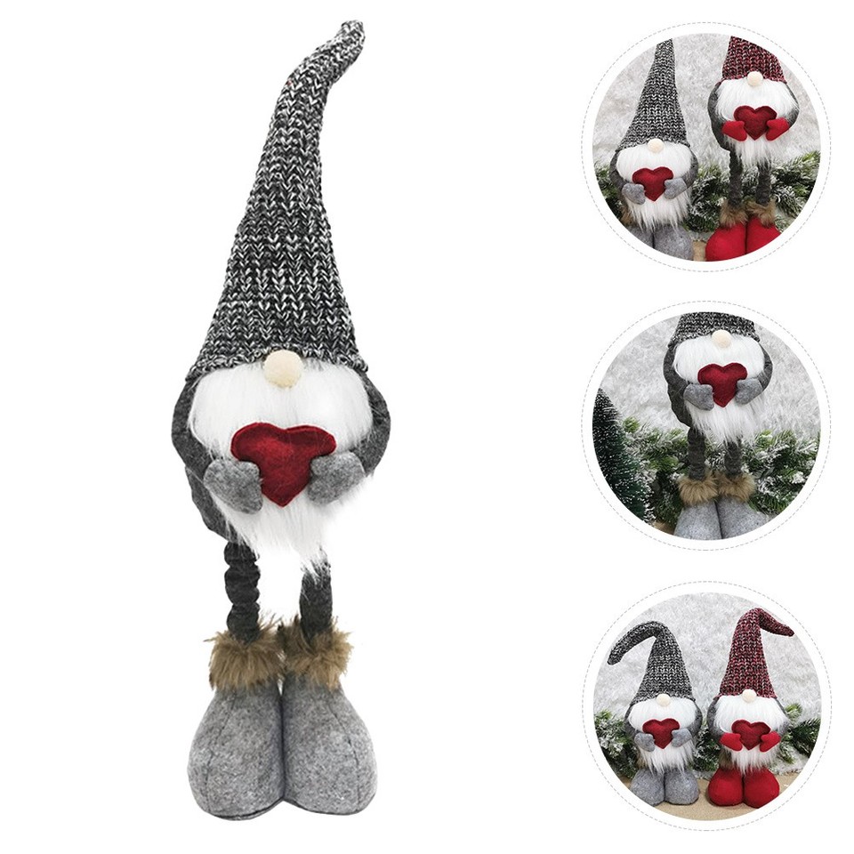 1pc Christmas Sitting Santa Claus Plush Santa Doll Home Desktop ...