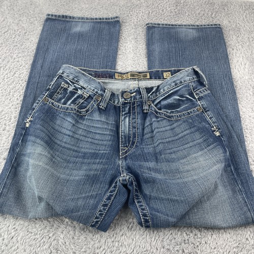 BKE Jeans Men's 32x32 Derek Straight Medium Wash Blue Denim Cotton | eBay