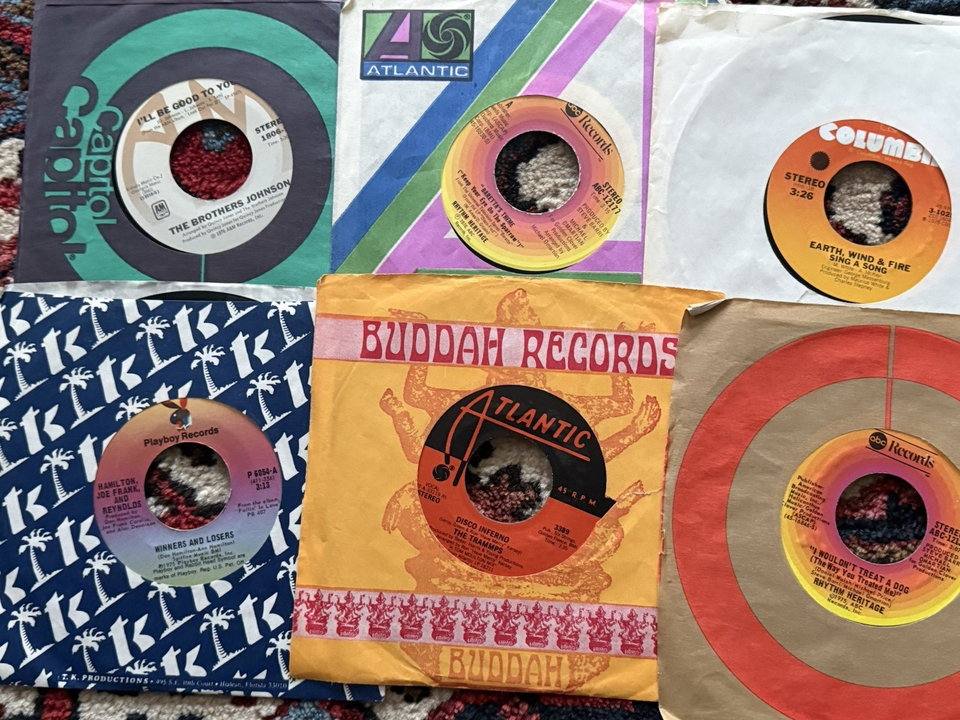 LOT OF (50) 45 RPM RECORDS 1970'S-90'S DISCO, R&B,HIP HOP,RAP RECORD ...