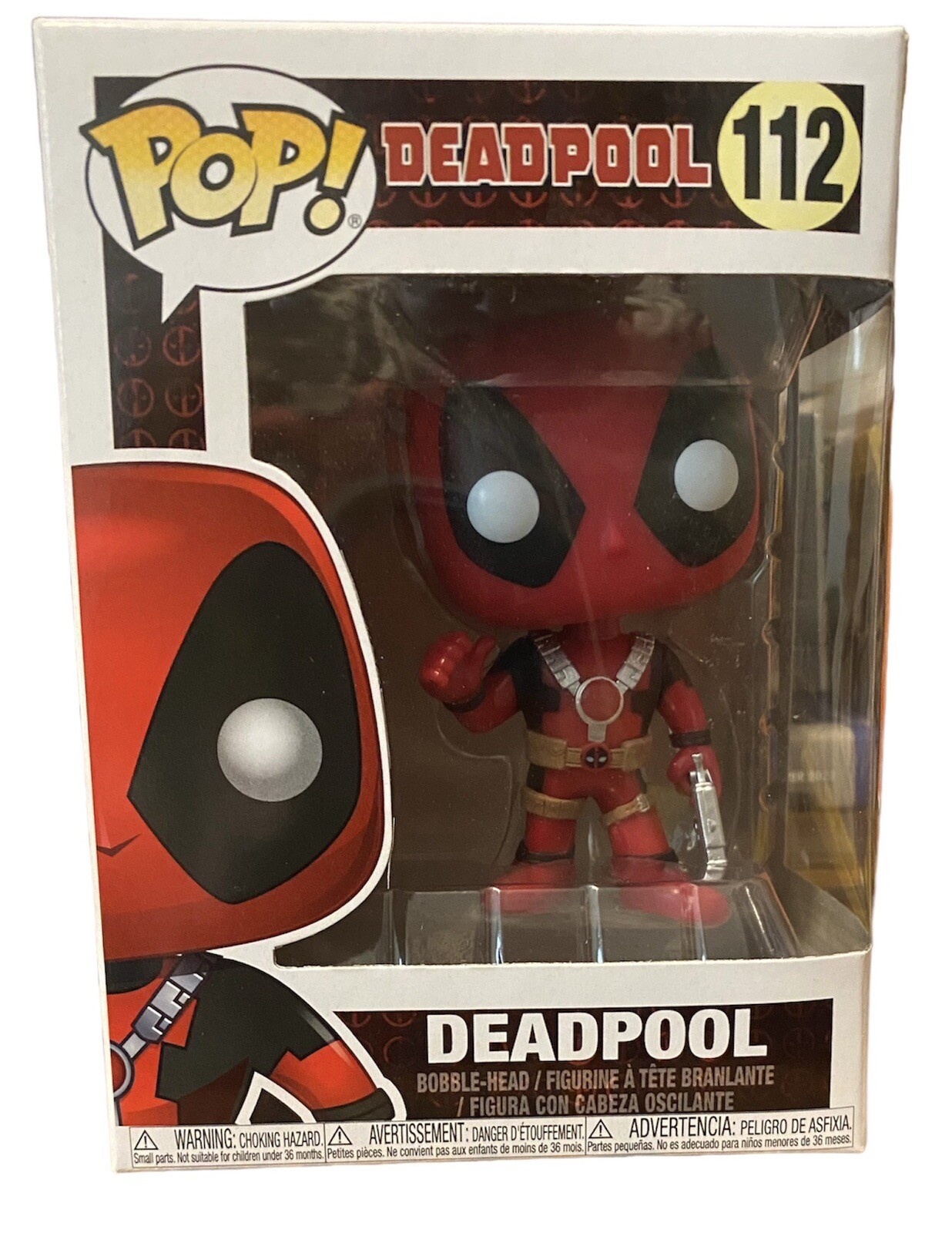 Funko Pop Deadpool 112 Thumb Up W/Gun Marvel Bobble-Head W/Returns New ...