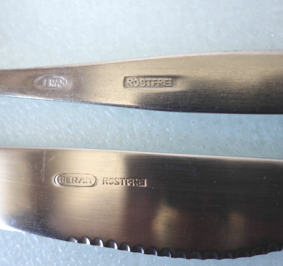 BERAM ROSTFREI Germany Stainless Flatware 5-piece 1 DINNER FORK, 4 ...
