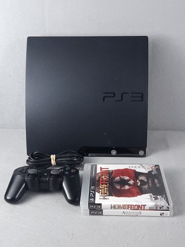 Sony PlayStation 3 Slim PS3 CECH-2001B 250GB Console w/ Controller & 2 ...