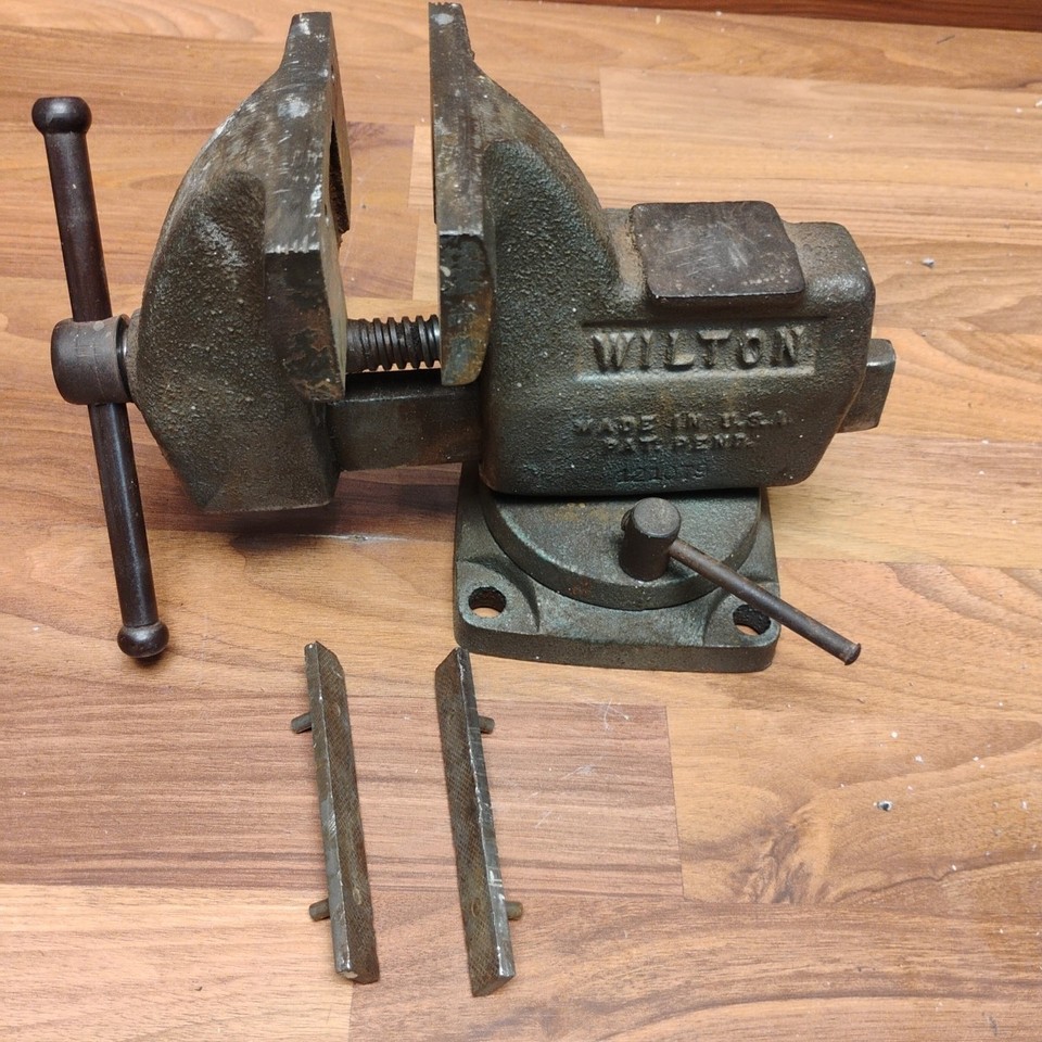 2 Vintage Wilton 4" Tilt & Swivel Bench Mount Vise 121079 & Wilton 3 ...