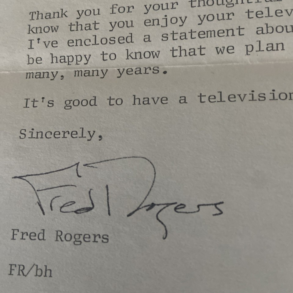 Mister Rogers Signed Letter And Press Release From 1975 ONE DAY SALE ...