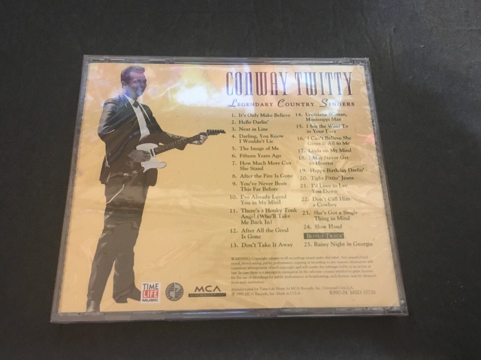 Conway Twitty Legendary Country Singer Brand New CD | eBay