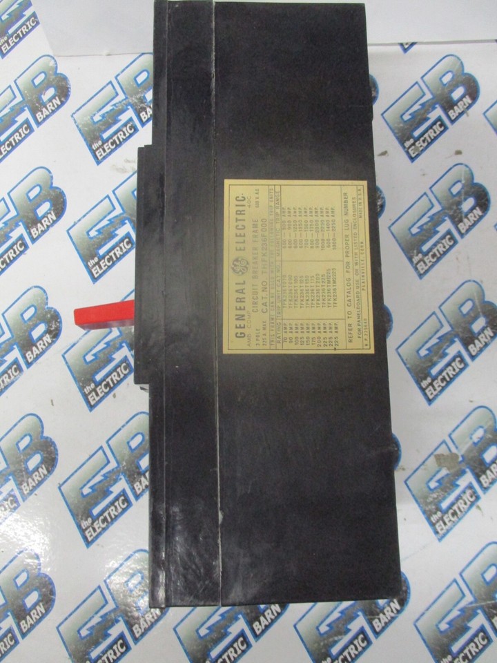 GE THFK236F000 175A Trip 600V 3P BLK NO RED TRIP Circuit Breaker | eBay