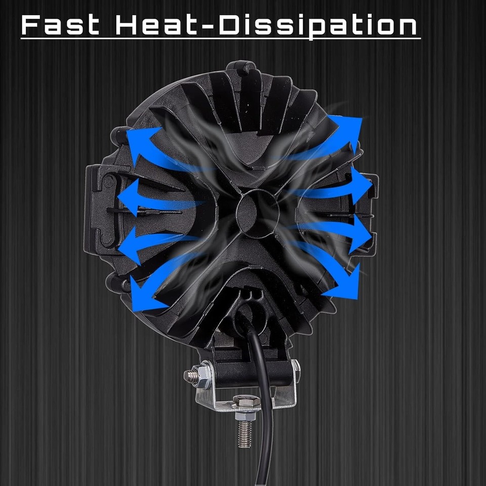 Lightboss Round LED Light Pods 7Inch 210W 21000lm LED Offroad Driving ...