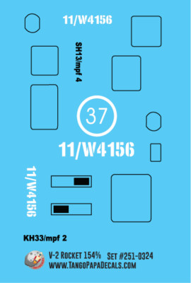 German V-2 Rocket 154% scale Decals | eBay