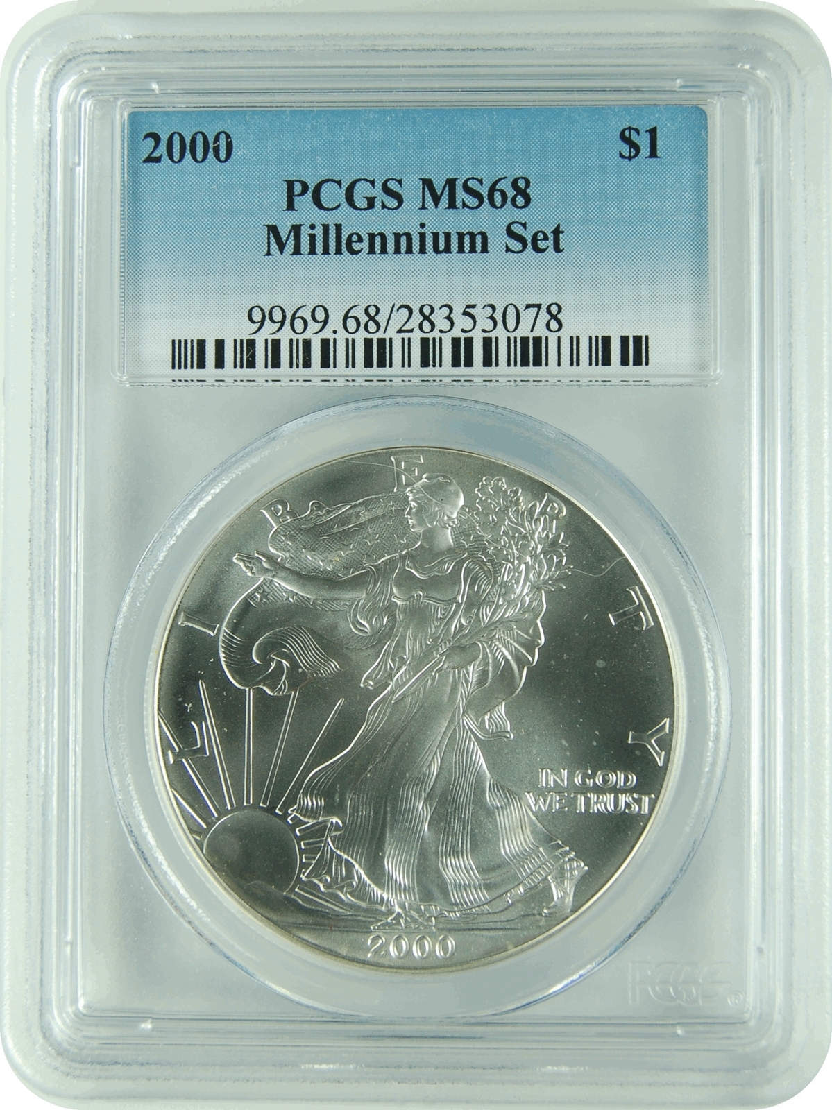 2000 PCGS MS68 Silver Eagle Millennium Set (New PCGS Label) | eBay
