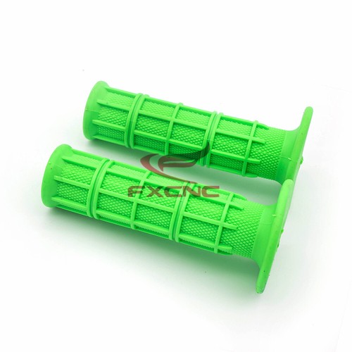 Green 7/8" Rubber Hand Grip HandleBar Throttle Grips ATV Dirt Bike ...