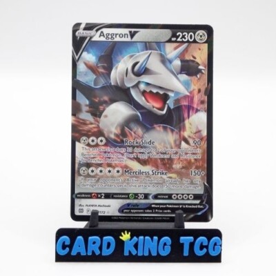 Pokemon - Aggron V - 096/172 - Brilliant Stars - Holo - Ultra Rare NM ...