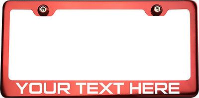 Sui Generis Font Personalized Custom Laser Engraved Red License Plate ...