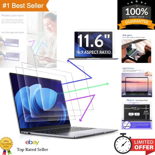 Matte Anti Blue Light Screen Protectors for 11.6 Inch Laptops - 3 Pack ...