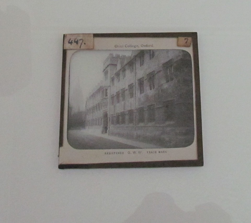 Glass Magic Lantern Slide ORIEL COLLEGE EXTERIOR OXFORD C1890 VICTORIAN ...