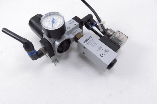 Festo PEV-1/4-SC-OD, LR-D-7-I-MINI, 359874 Pressure Gauge w/ FRZ-D-MINI ...