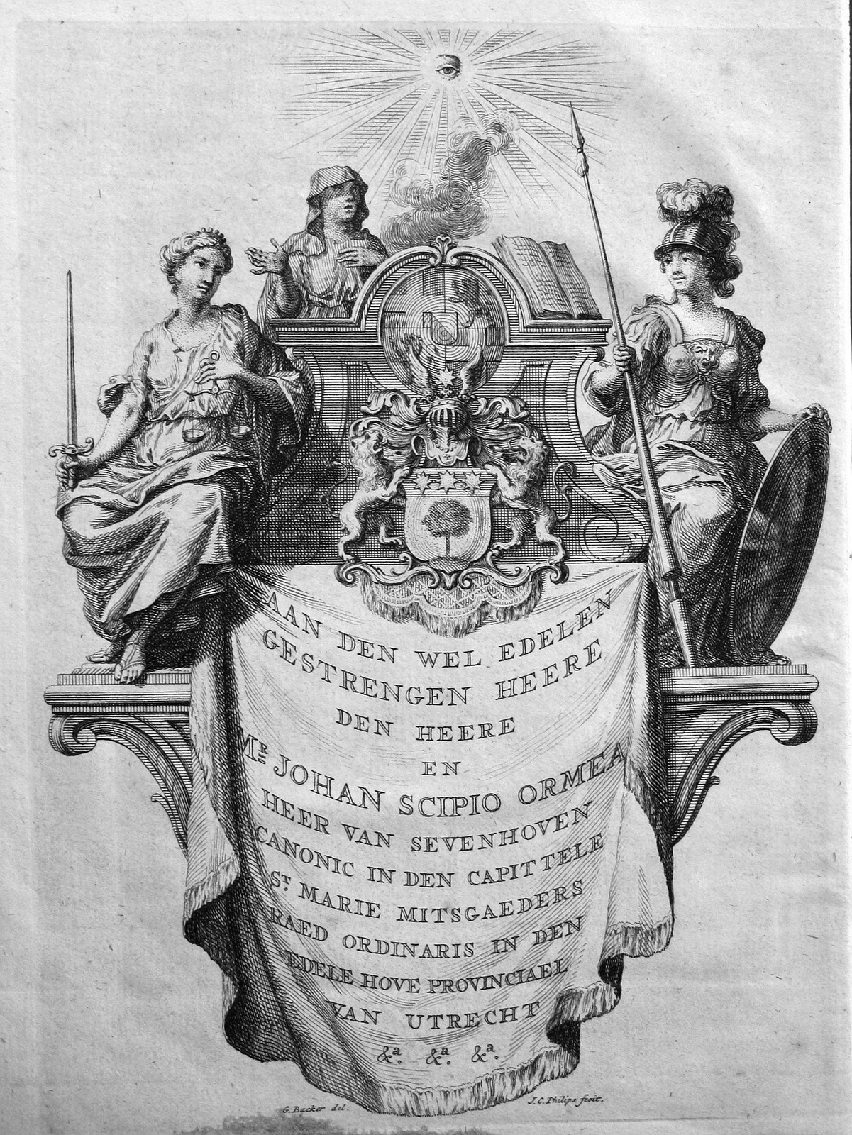 1750 Titelblatt Title Page Scipio Ormea Copperplate Antique Print ...