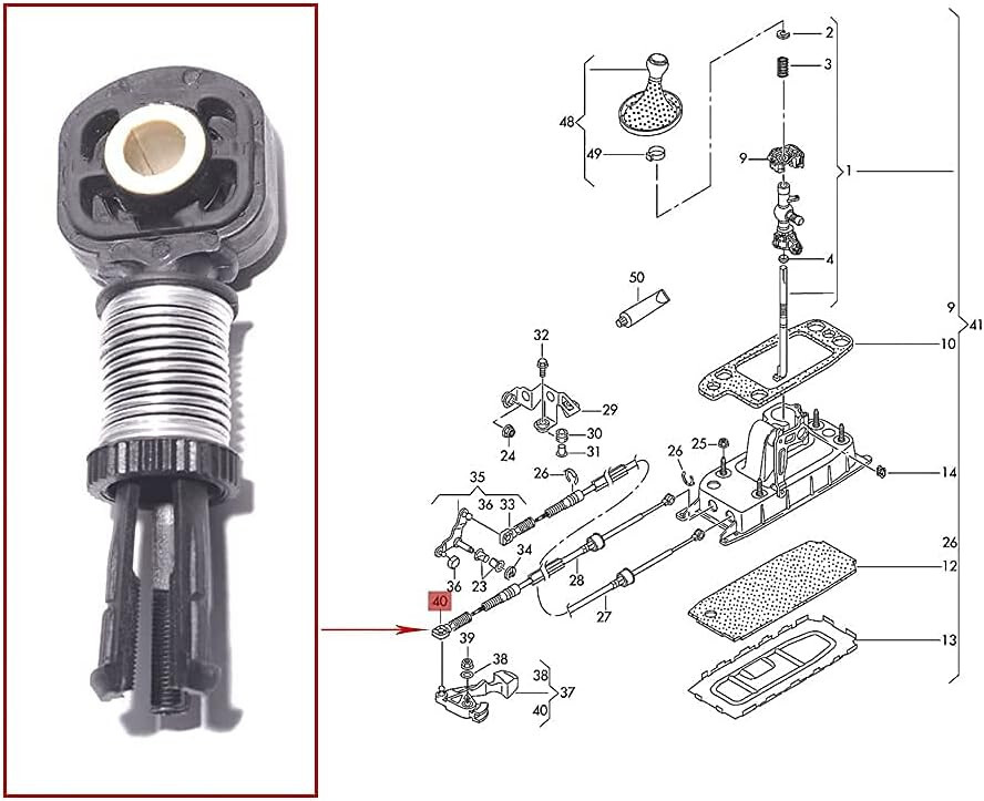 VW Beetle Bora Golf Jetta Gear Selector Cable Catch New Genuine ...
