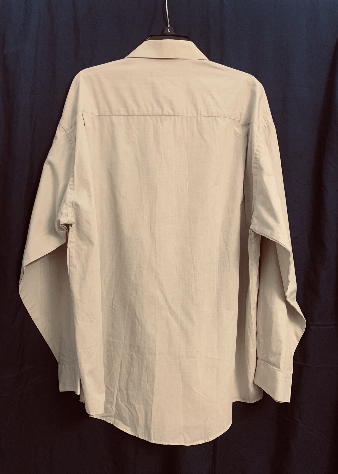 J RIGGINGS Men's Long Sleeve Beige Button Up Dress Shirt Sz 17-17.5 | eBay