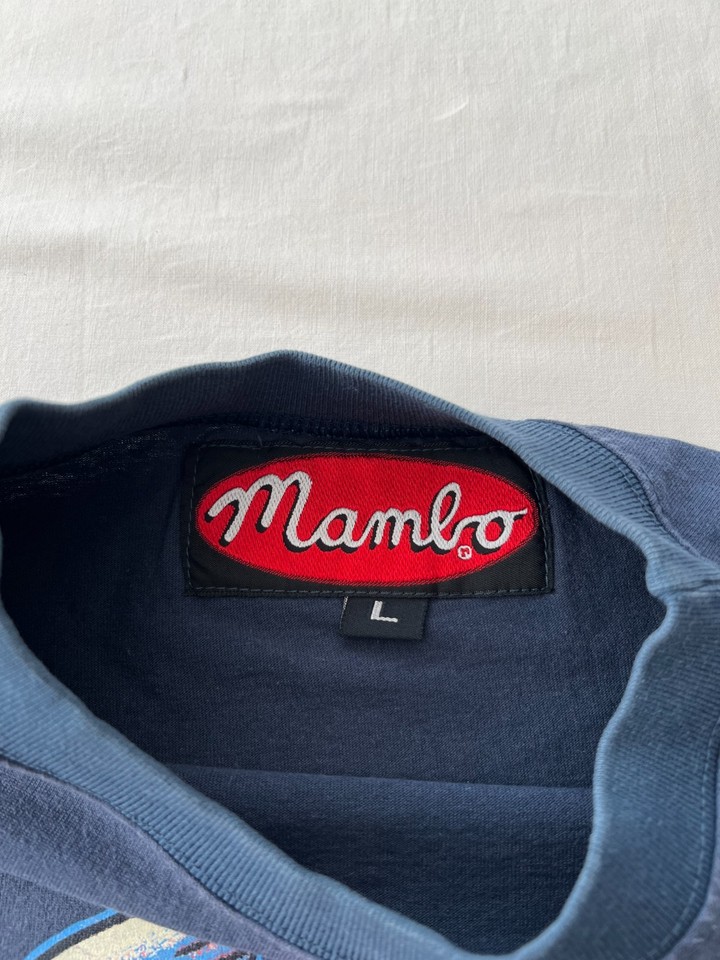 Vintage 1996 Mambo Surf Surfing Art Navy Long Sleeve T-shirt Sz L | eBay