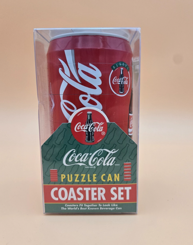 1995 Coca-Cola Coke Puzzle Can COASTER SET of 6 Drink Coasters BRAND ...