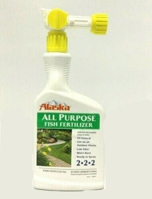 ORGANIC Alaska All Purpose Fish Fertilizer Emulsion 2-2-2, 32 oz RTU w ...