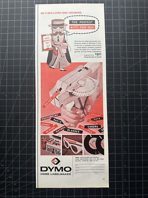 Vintage 1960s Dymo Label Maker Print Ad | eBay